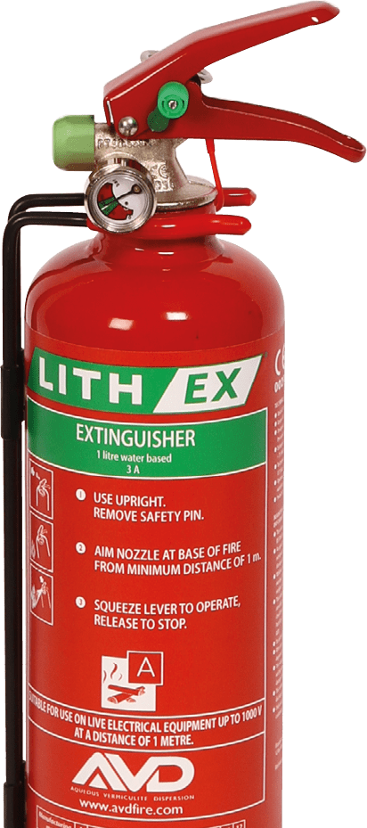 Lithex Battery Fire Solutions - Lithex Fire Extingushers - AVD Fire