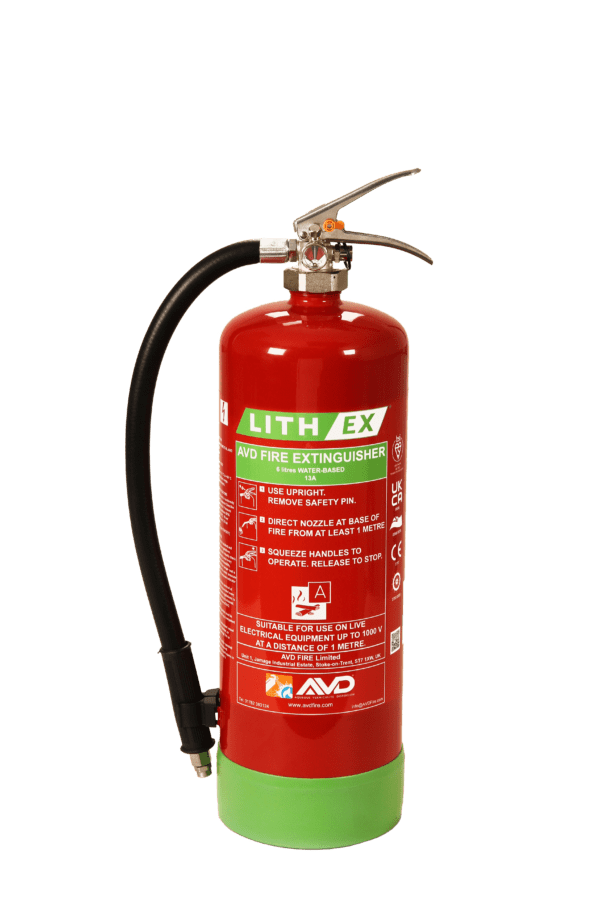 9 Litre Lithium Battery Fire Extinguisher - AVD Fire