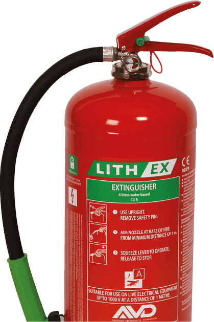 Lithex Battery Fire Solutions - Lithex Fire Extingushers - AVD Fire
